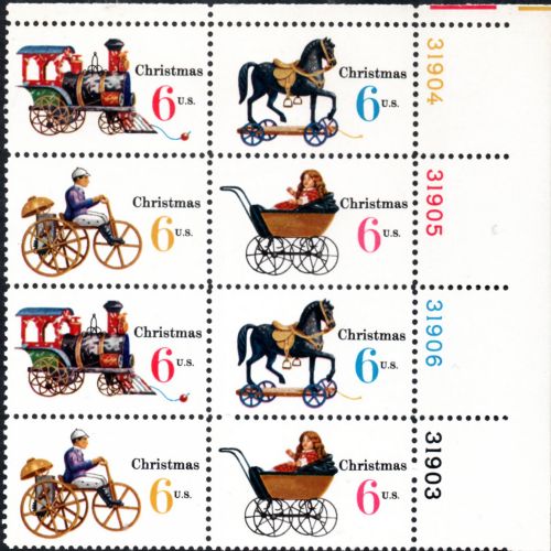 Modern U.S. Stamps: Scott 1415-1418; 1418b, 6c Toys