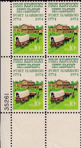 Modern U.S. Stamps: Scott 1542, 10c First Kentucky Settlement