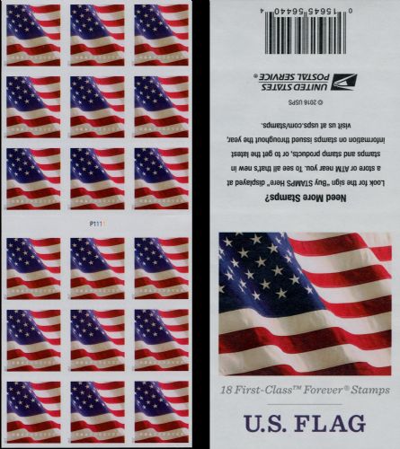 Modern U.S. Stamps: Scott 5162, Forever U.S. Flag - microprint on Left ...