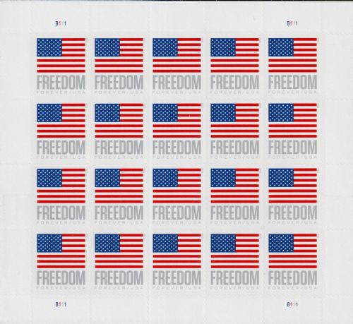 Modern U.S. Stamps: Scott 5787, Forever Flag and Freedom