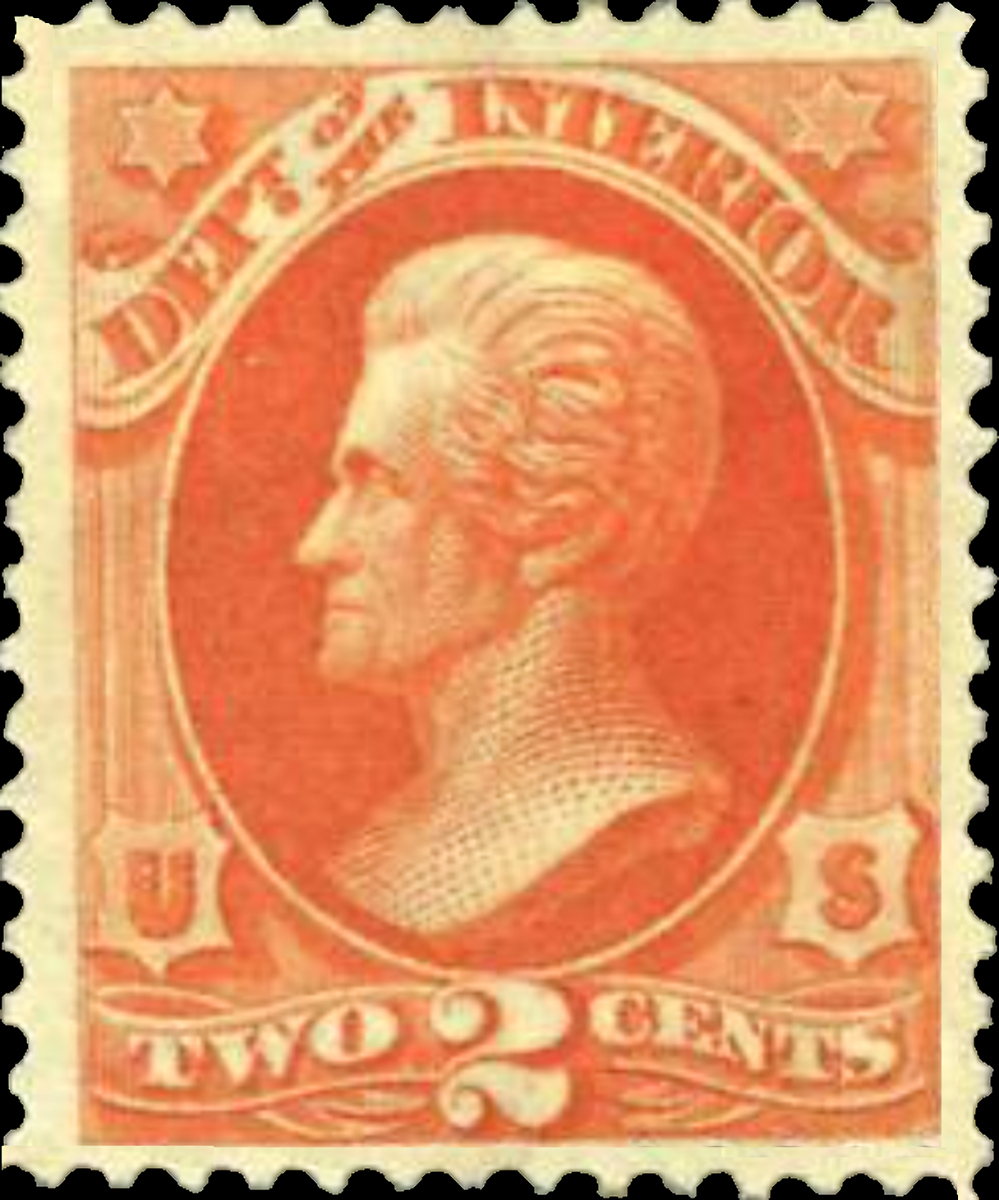 Back-of-Book U.S. Stamps: Scott O16, 2c INTERIOR - Andrew Jackson ...