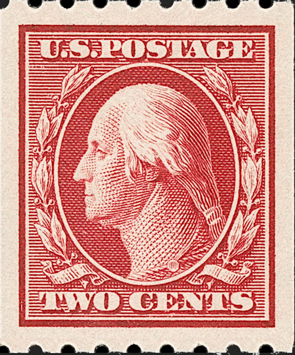 Classic U.S. Stamps: Scott 391, 2c Two Cent George Washington (Coil)