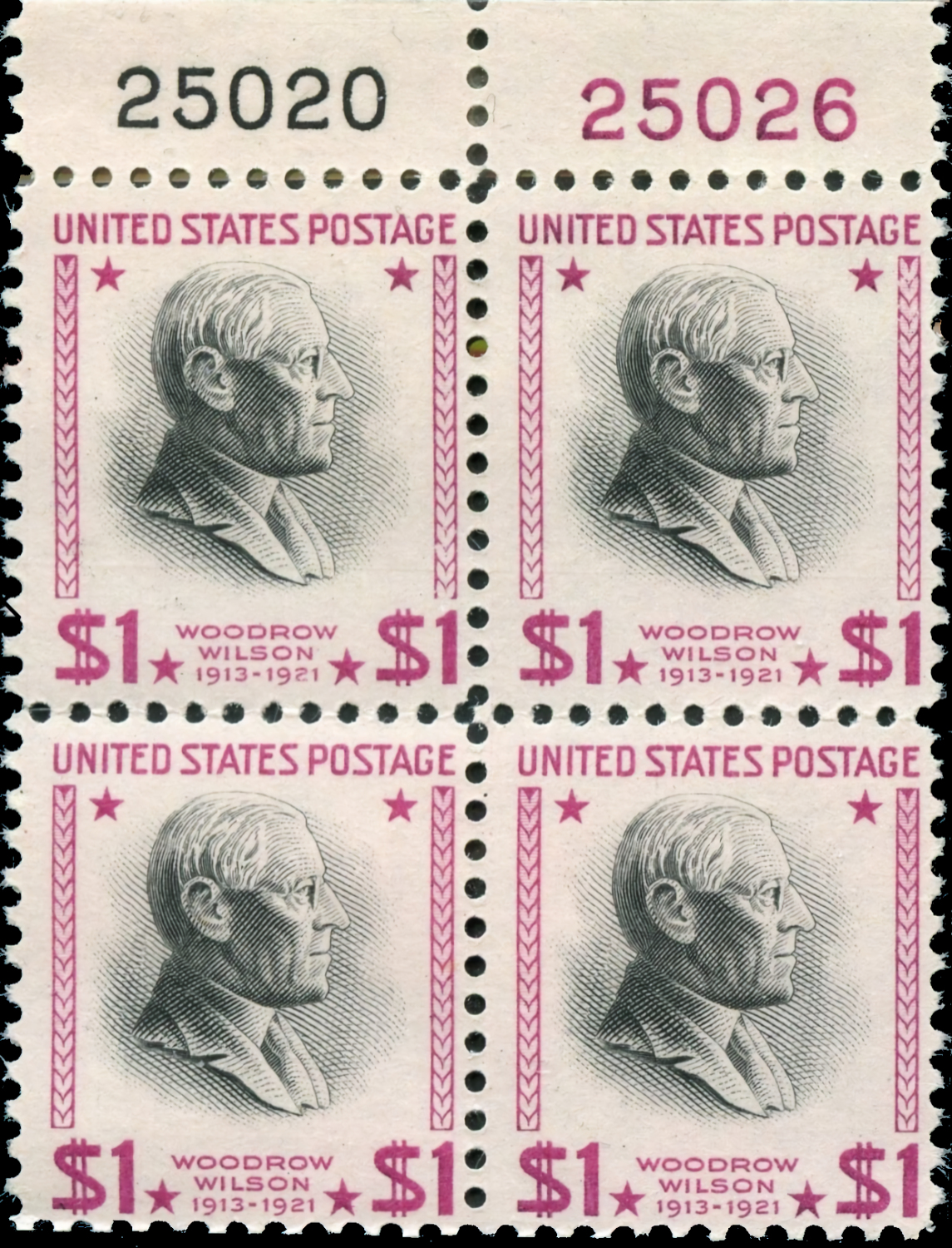 Classic U.S. Stamps: Scott 832, $1.00 Woodrow Wilson