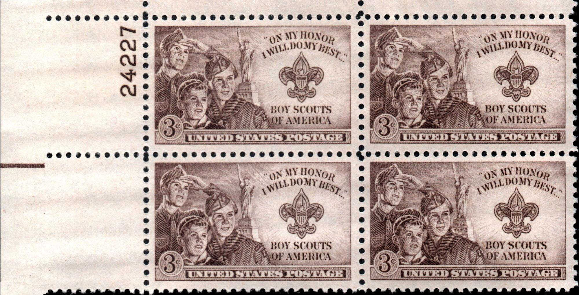 Modern U.S. Stamps: Scott 995, 3c Boy Scouts