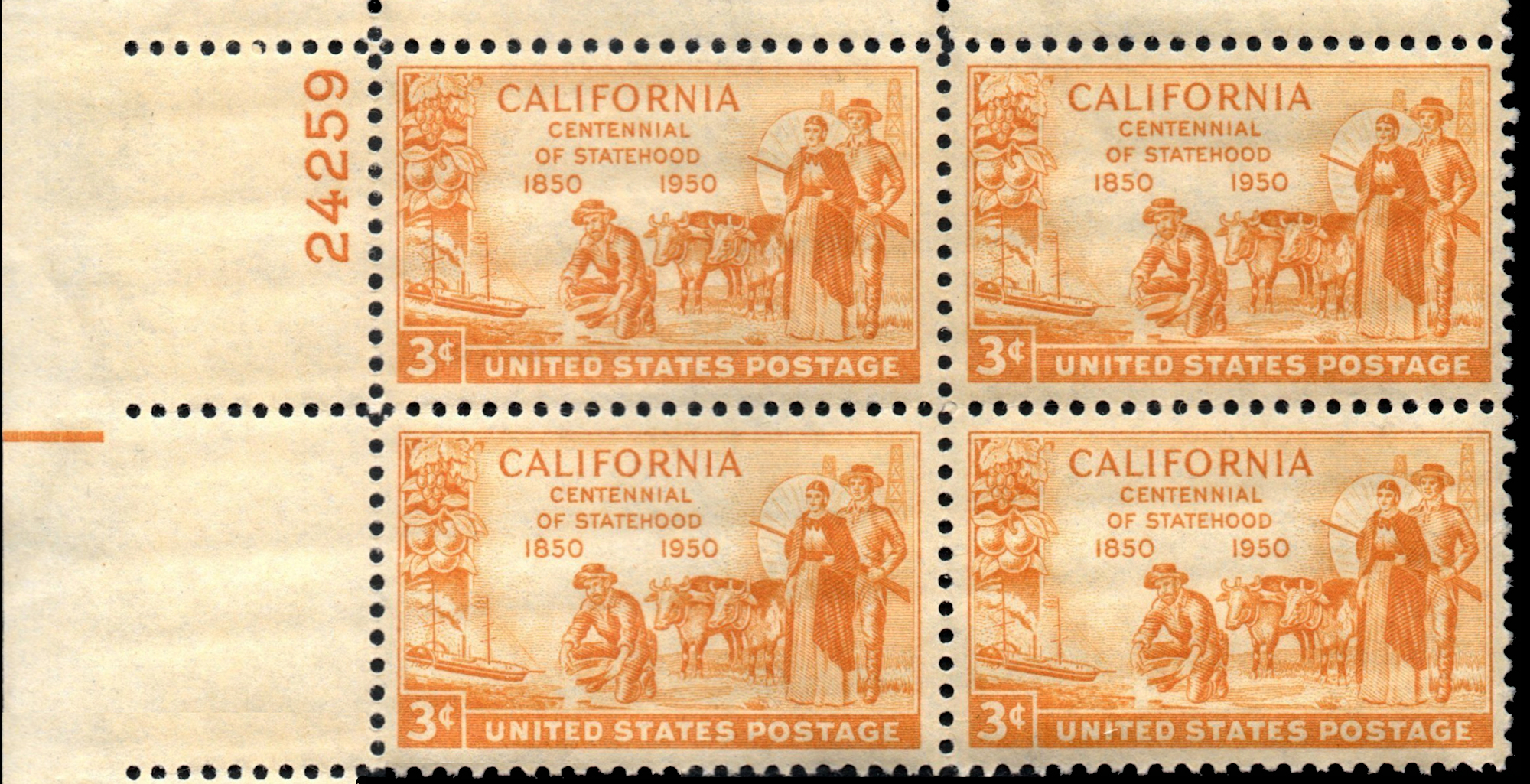 Modern U.S. Stamps: Scott 997, 3c California Statehood Centennial