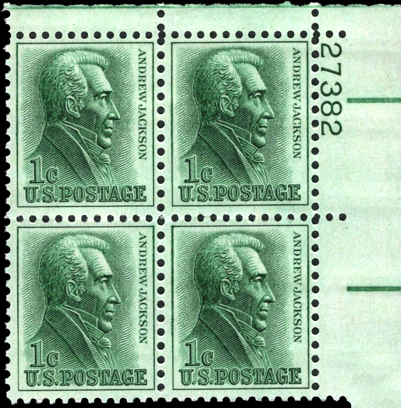 Modern U.S. Stamps: Scott 1209, 1c Andrew Jackson