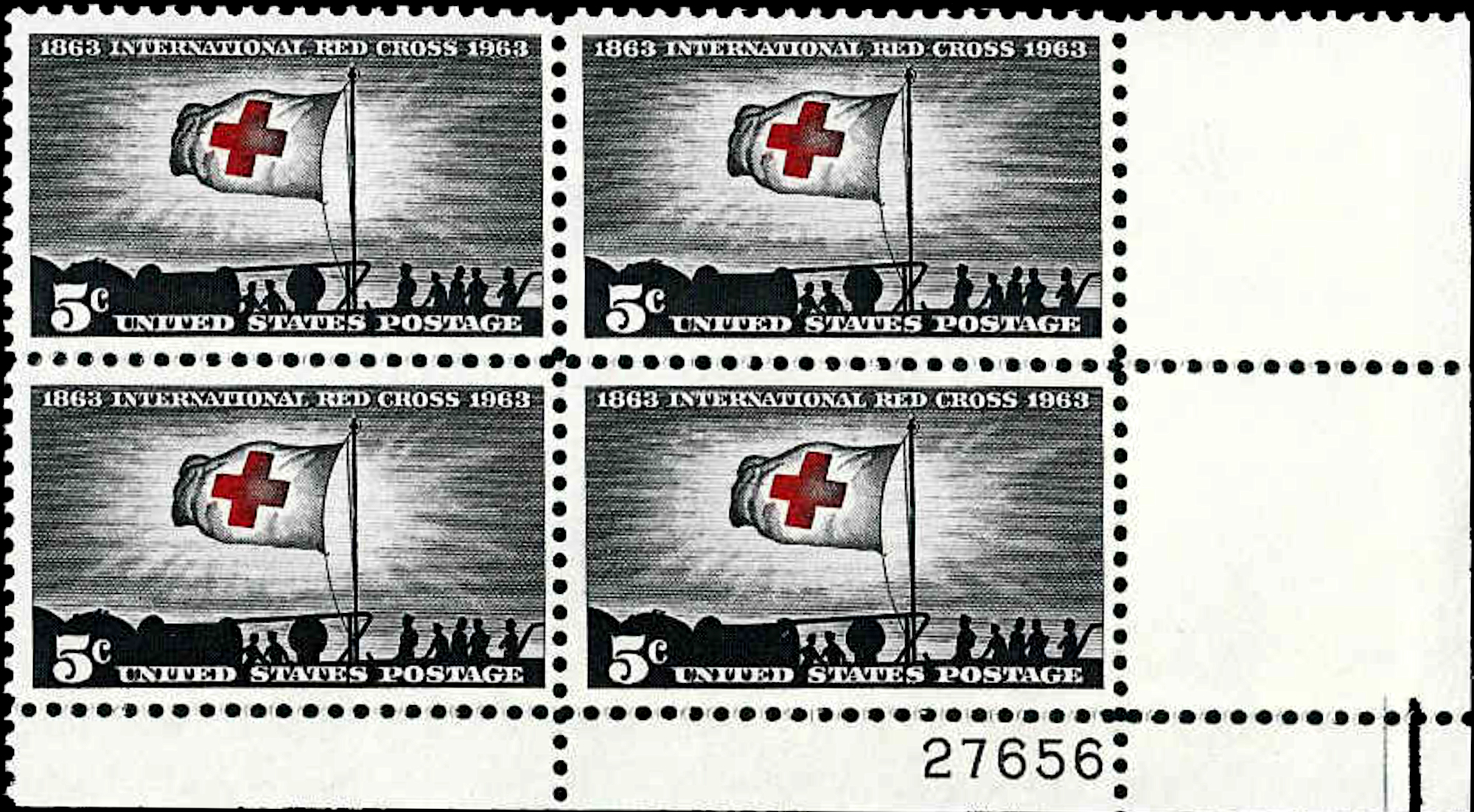 Modern U.S. Stamps: Scott 1239, 5c Red Cross