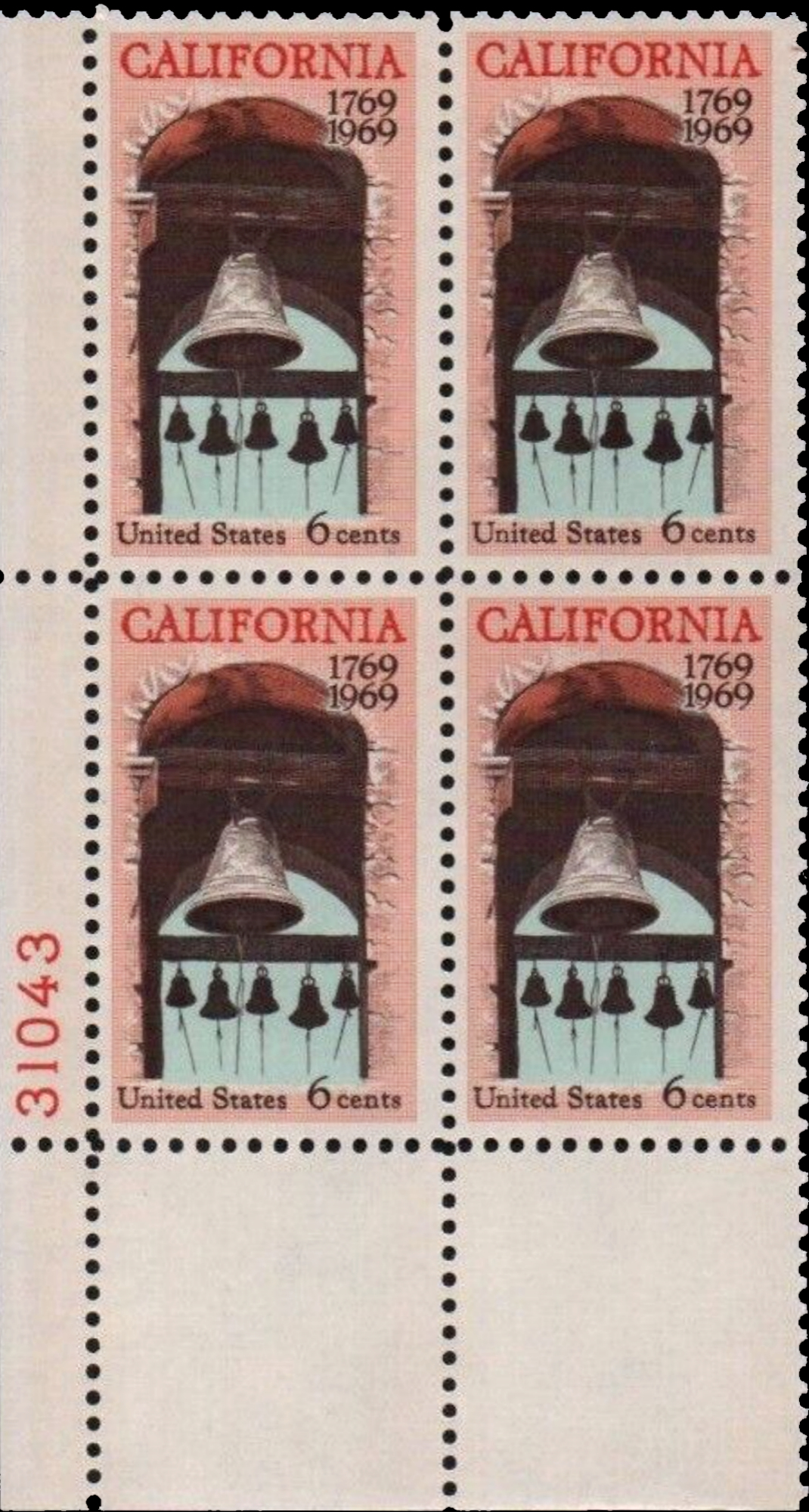 Modern U.S. Stamps: Scott 1373, 6c California Settlement