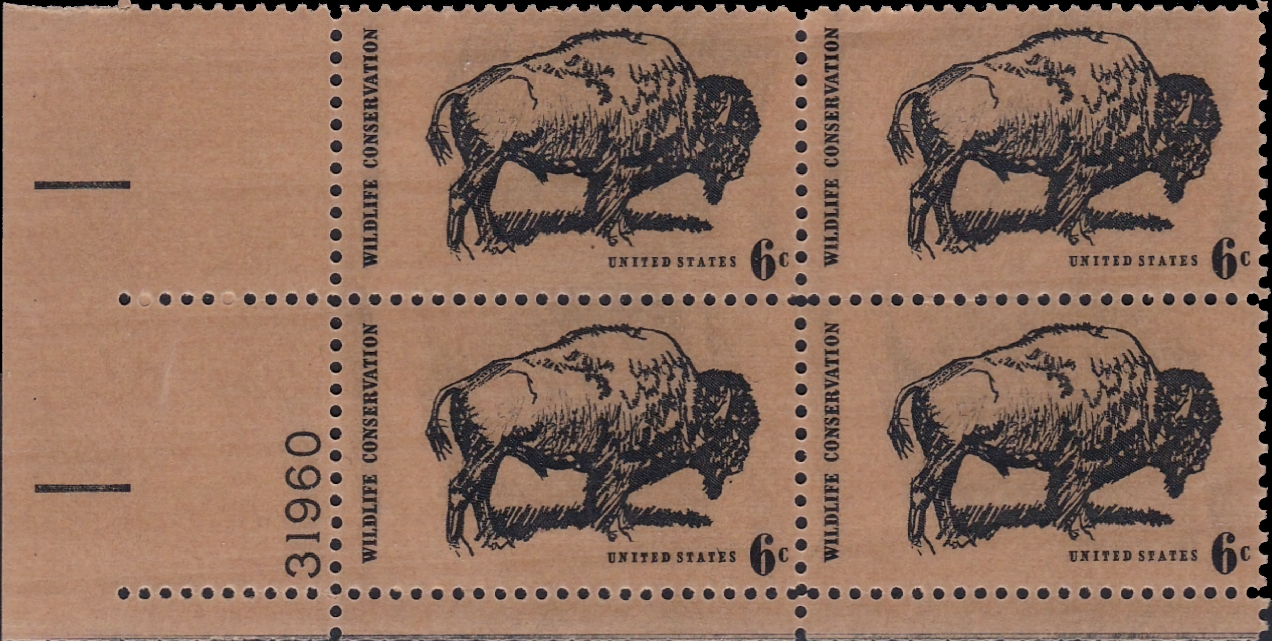 Modern U.S. Stamps: Scott 1392, 6c Wildlife Conservation - American Buffalo