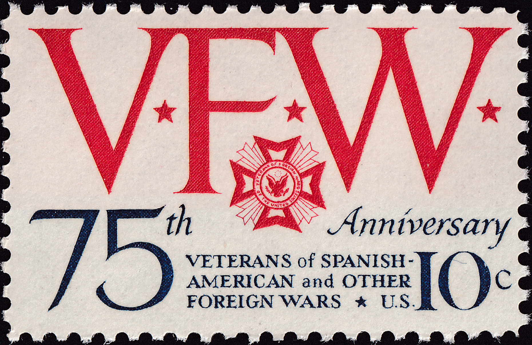 Modern U.S. Stamps: Scott 1525, 10c Veterans of Foreign Wars (VFW)