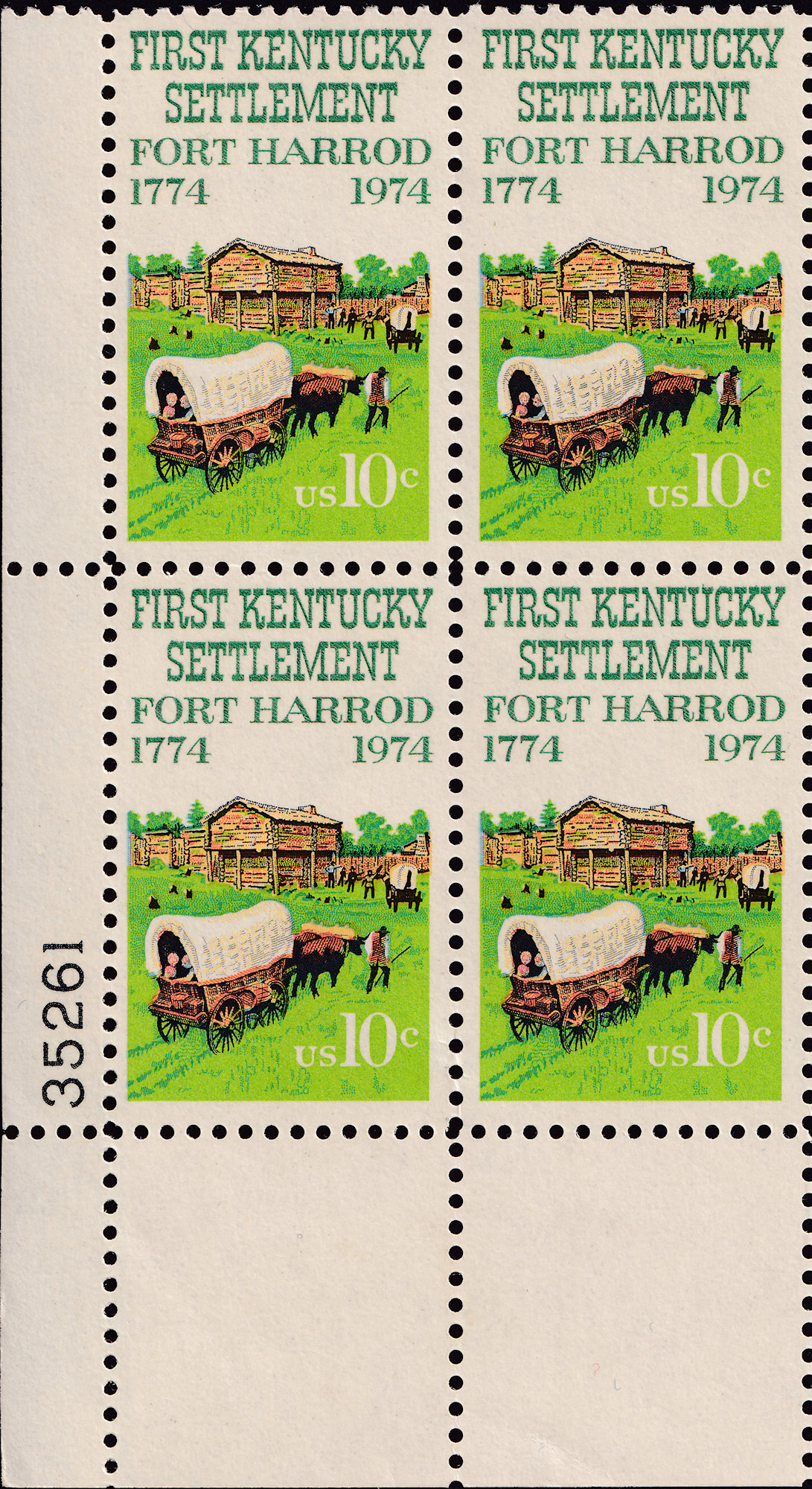 Modern U.S. Stamps: Scott 1542, 10c First Kentucky Settlement