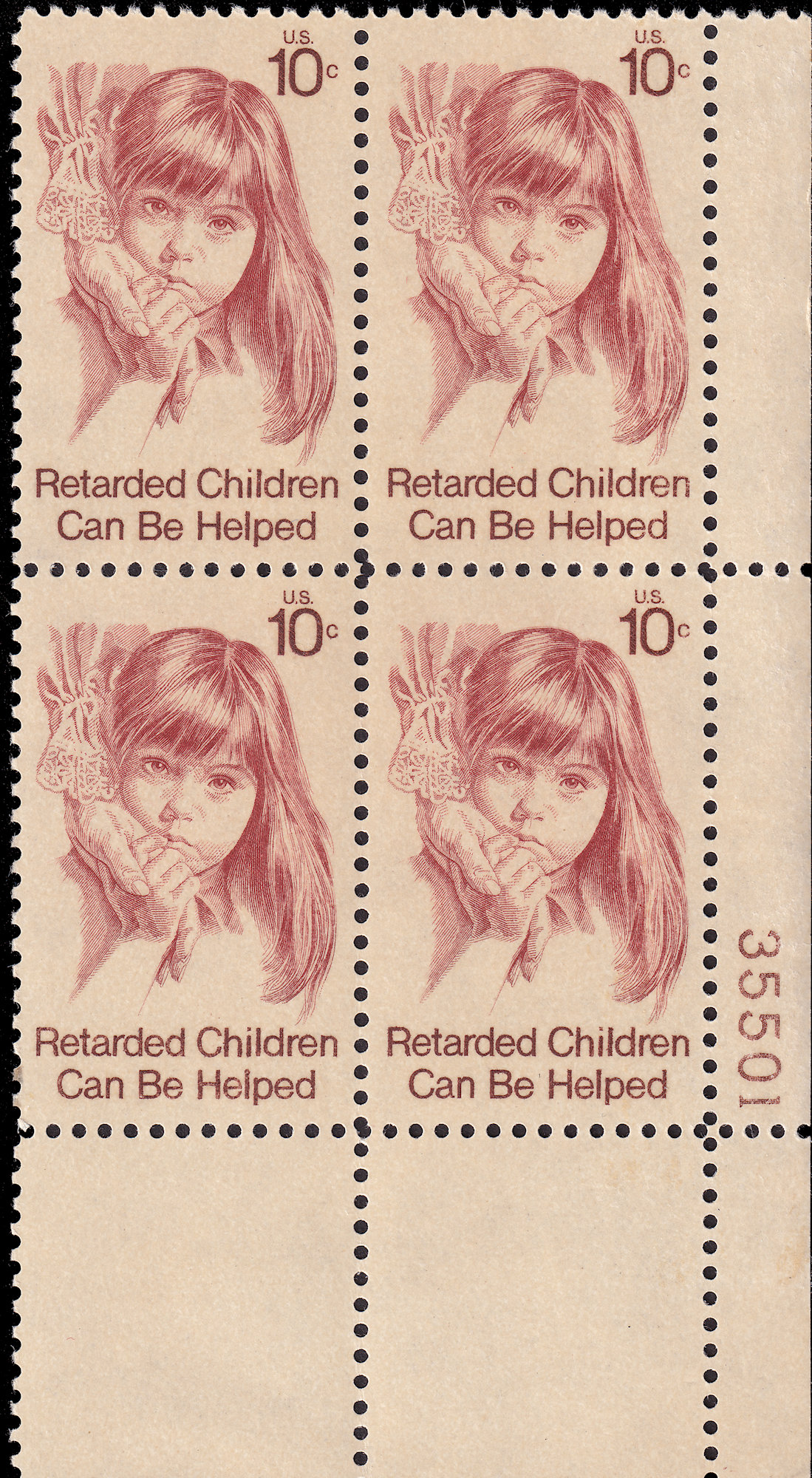 Modern U.S. Stamps: Scott 1549, 10c Retarded Children Can Be Helped
