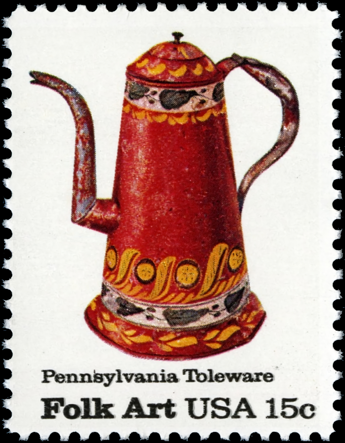Modern U.S. Stamps: Scott 1775-1778; 1778a, 15c Pennsylvania Toleware