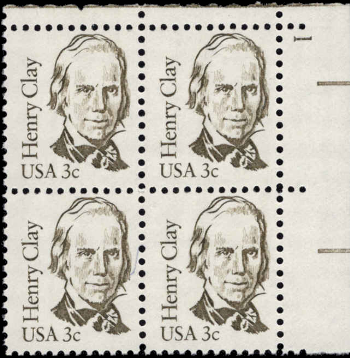 Modern U.S. Stamps: Scott 1846, 3c Henry Clay
