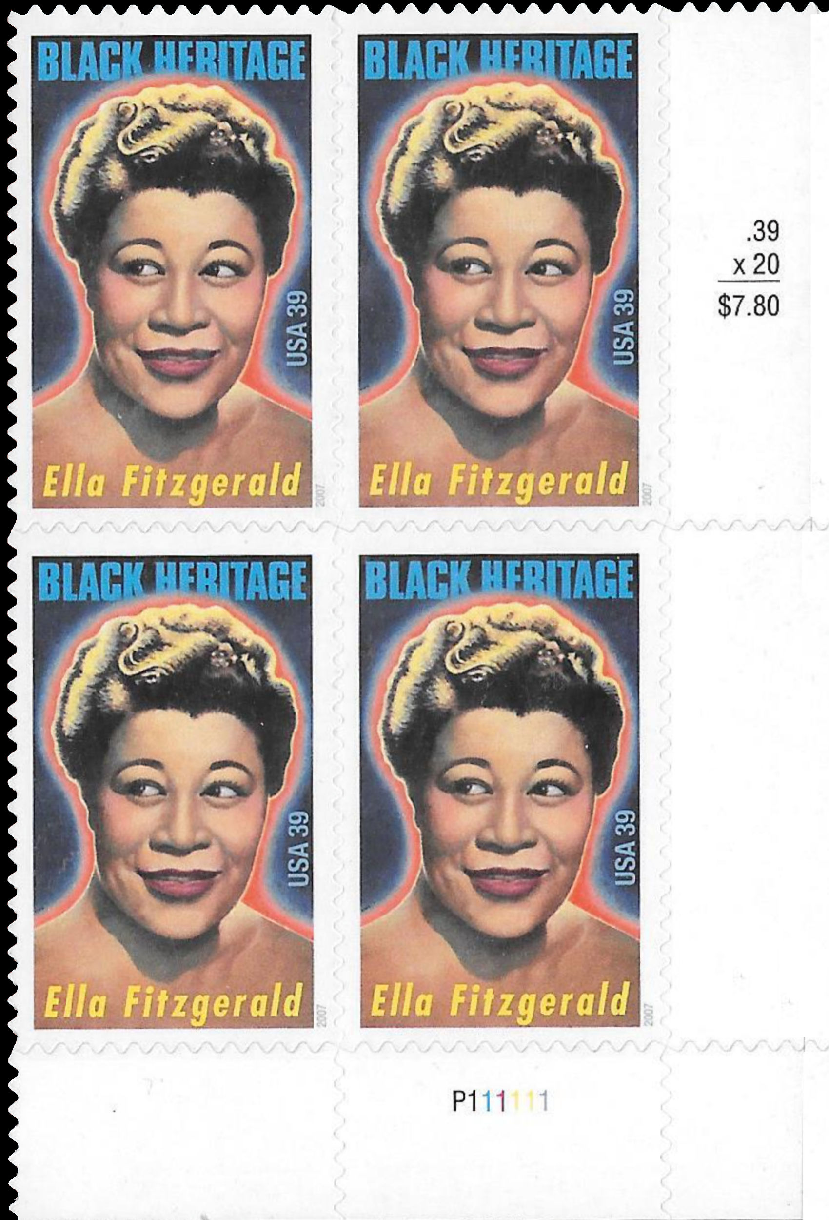 Modern U.S. Stamps: Scott 4120, 39c Ella Fitzgerald
