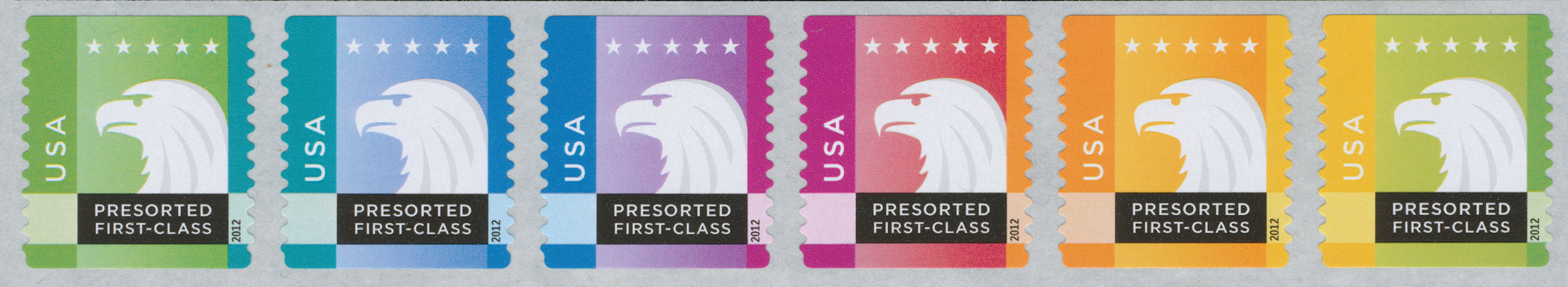 Modern U.S. Stamps: Scott 4585-4590; 4590a, (25c) Spectrum Eagle (Coil ...
