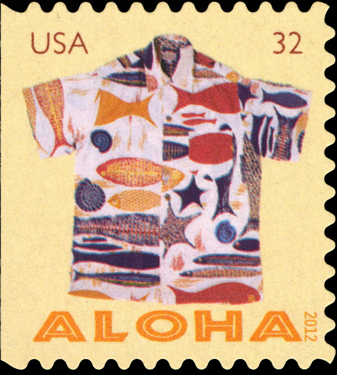 Modern U.S. Stamps: Scott 4682-4686; 4986a, 32c Aloha Shirts (CB)