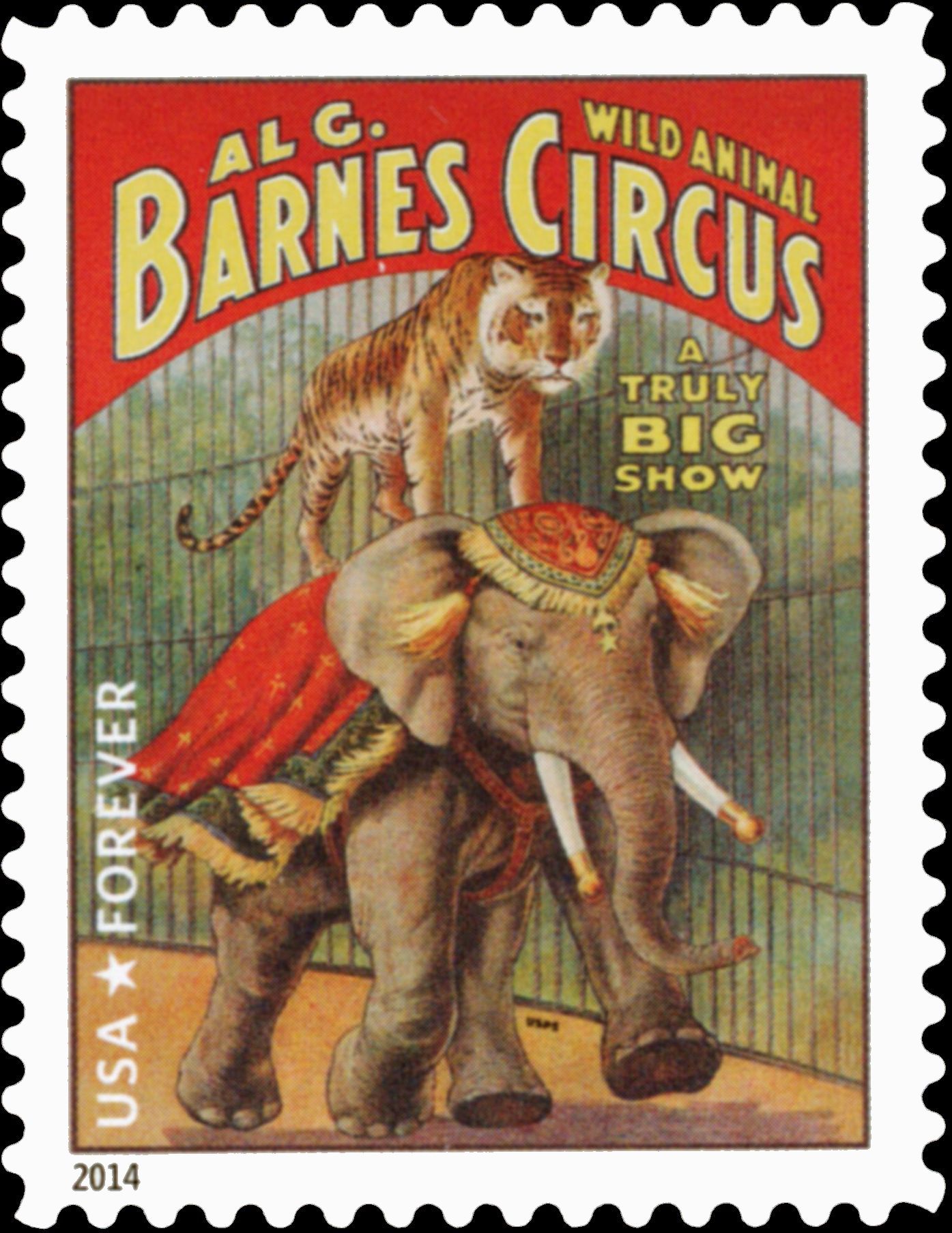 Modern U.S. Stamps: Scott 4898-4905; 4905a, Forever Vintage Circus Posters