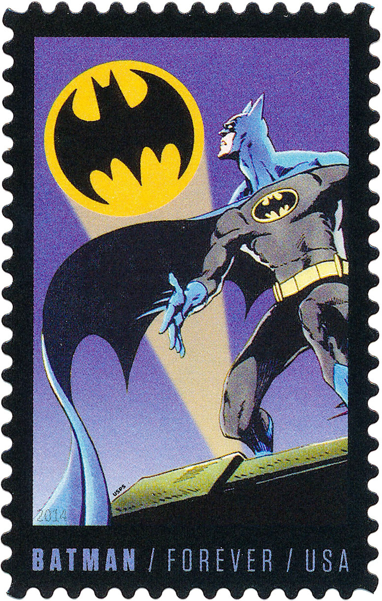 Modern U.S. Stamps: Scott 4928-4935; 4935a, Forever Batman and Bat Signals
