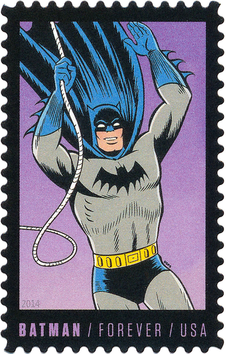 Modern U.S. Stamps: Scott 4928-4935; 4935a, Forever Batman and Bat Signals