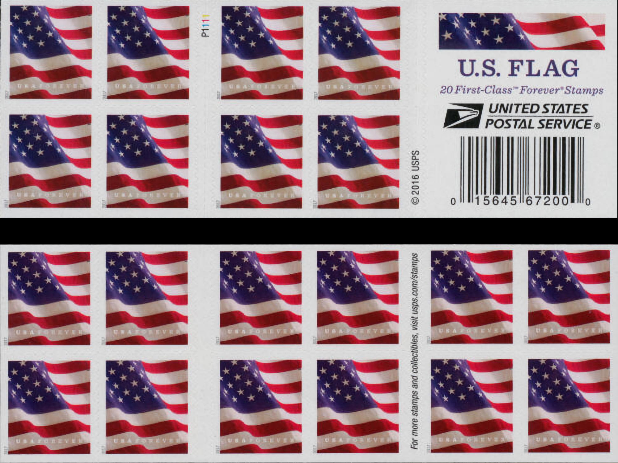 Modern U.S. Stamps: Scott 5161, Forever U.S. Flag (DSB)