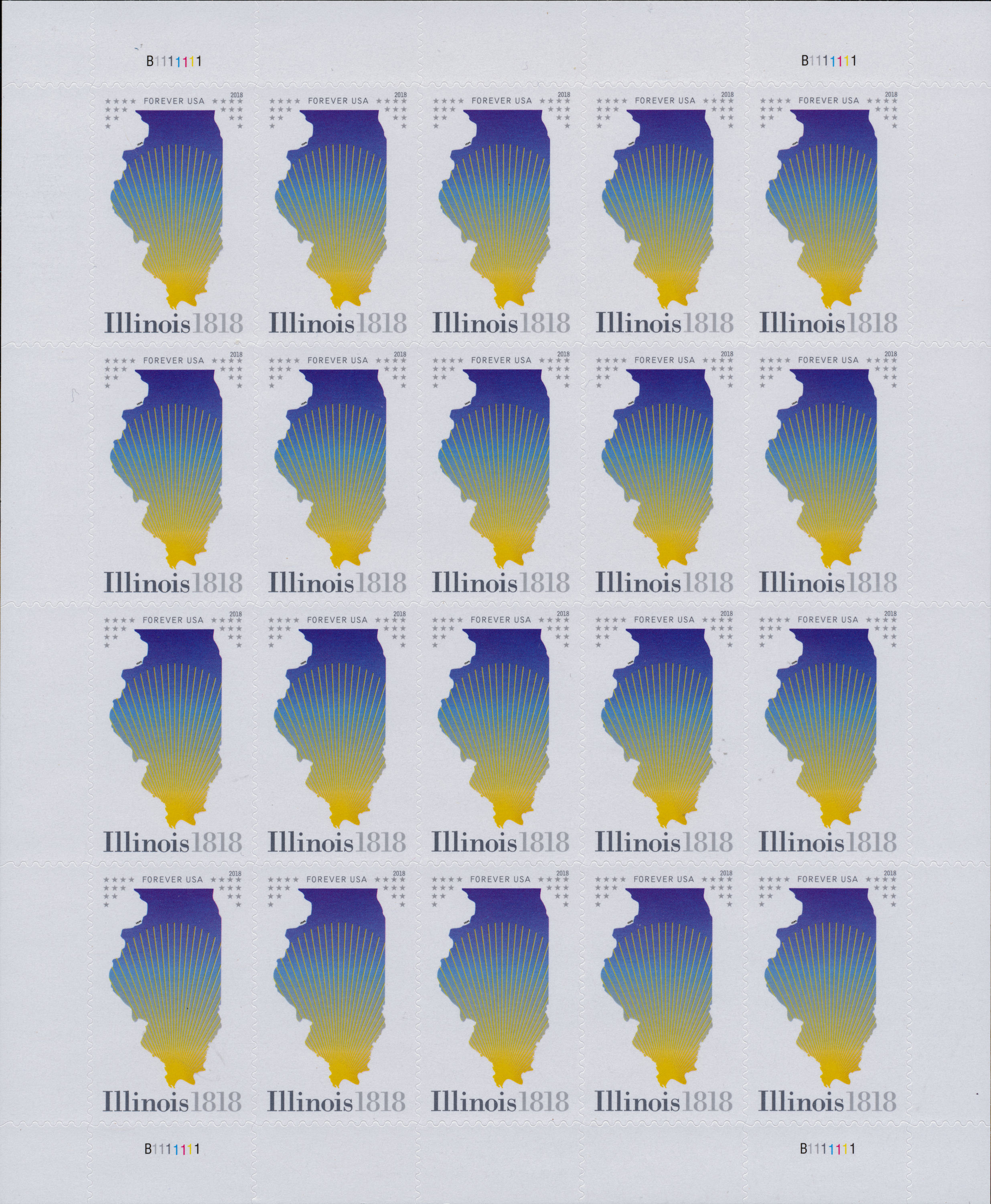 Modern U.S. Stamps: Scott 5274, Forever Illinois Statehood
