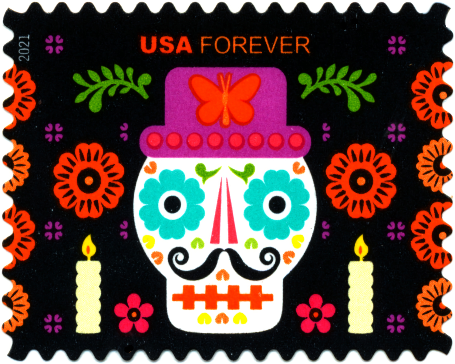 Modern U.S. Stamps: Scott 5640-5643; 5643a, Forever Day of The Dead